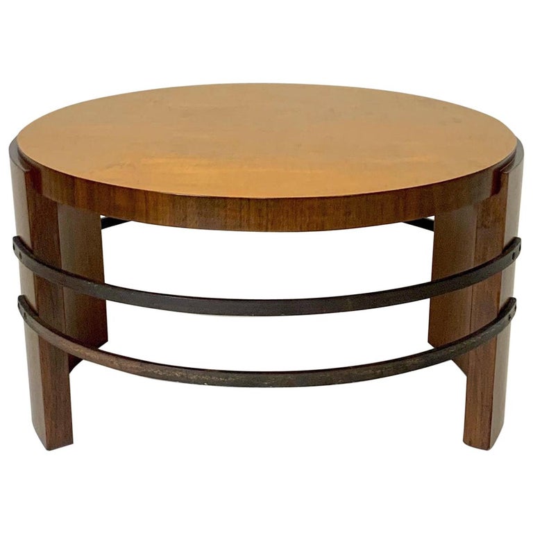 Donald Deskey Art Deco Machine Age Table G. Fox and Co. Mahogany, Maple ...