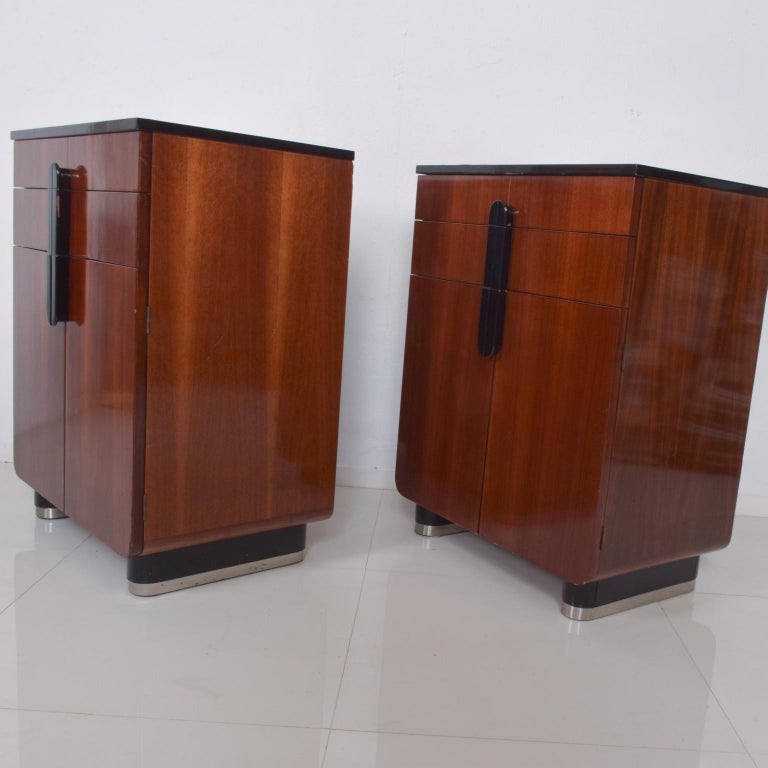 DONALD DESKEY Dazzling Art Deco Industrial Design Cabinets Walnut and ...