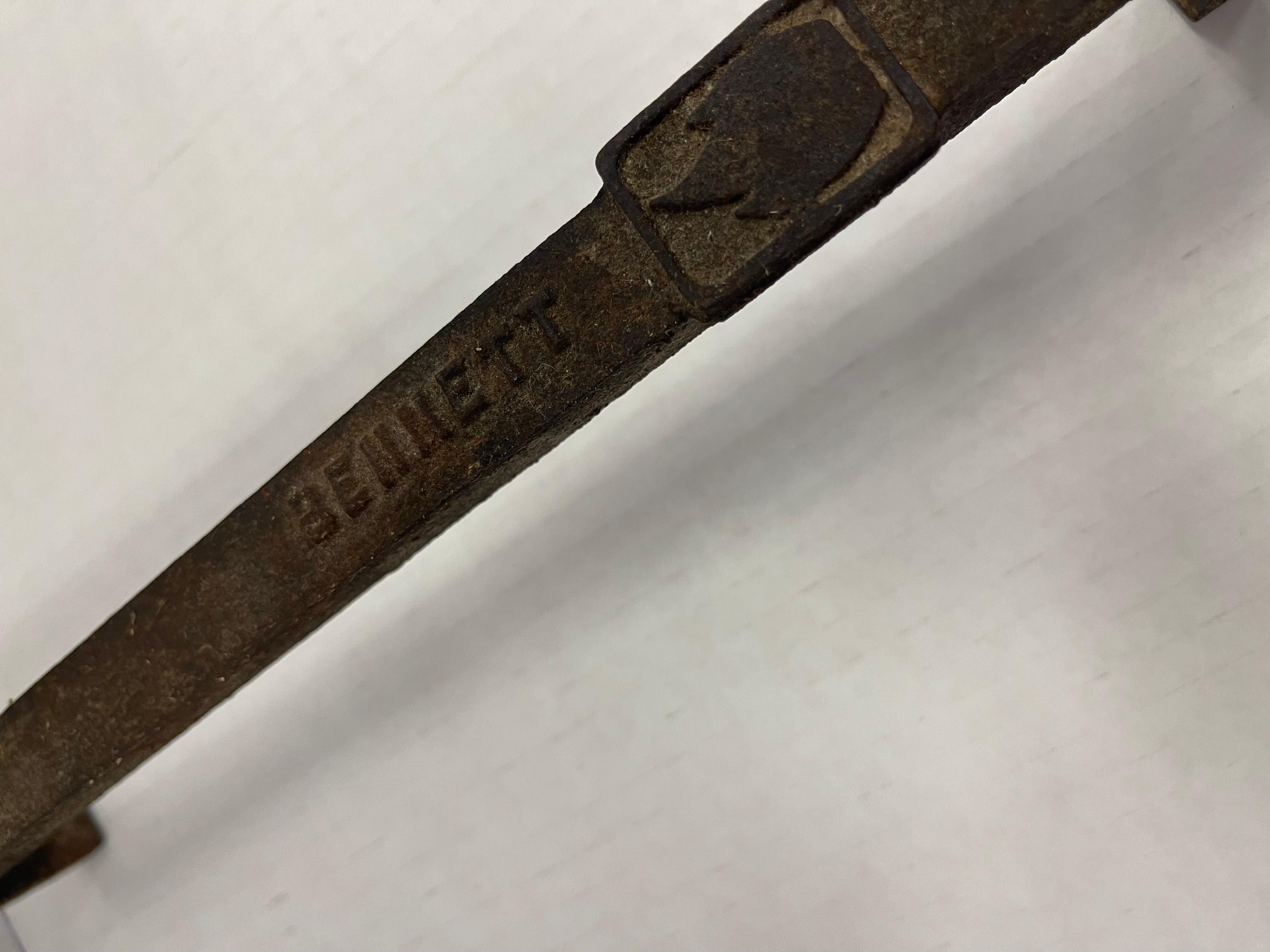 Donald Deskey Bennett Cast Iron and Brass Coveted Andirons For Sale at ...