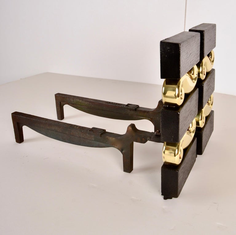 Donald Deskey for Bennett Co. Fireplace Tools and Andirons For Sale at ...
