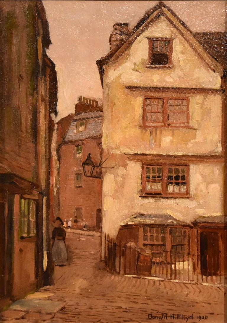 Donald Henry Floyd - Oil Painting by Donald Henry Floyd "A Quiet Street ...