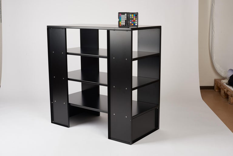 Donald Judd - Bookshelf 60 Minimalist black aluminum Shelf by Donald ...