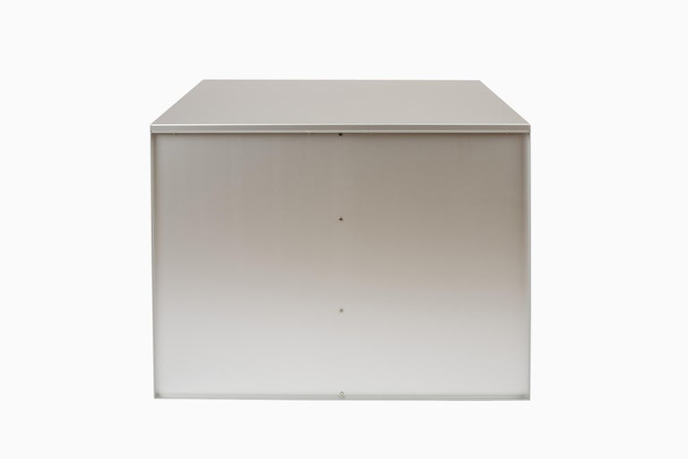 Donald Judd - Desk 56 Donald Judd Minamilst Desk Silver Aluminum For ...
