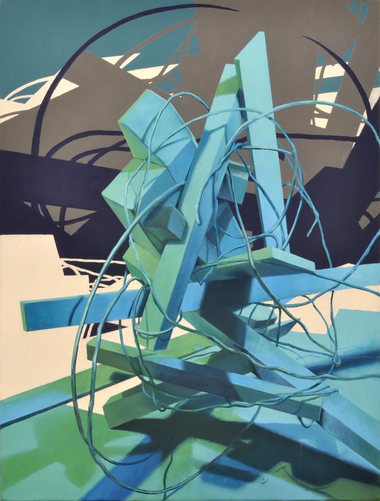 Donald Keefe - UNTITLED CONSTRUCT 2 - Abstract/Figurative Oil Painting ...