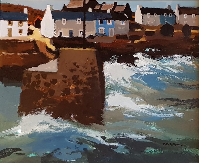 Donald McIntyre - 'Cottage by the Harbour' Welsh Coastal painting of ...