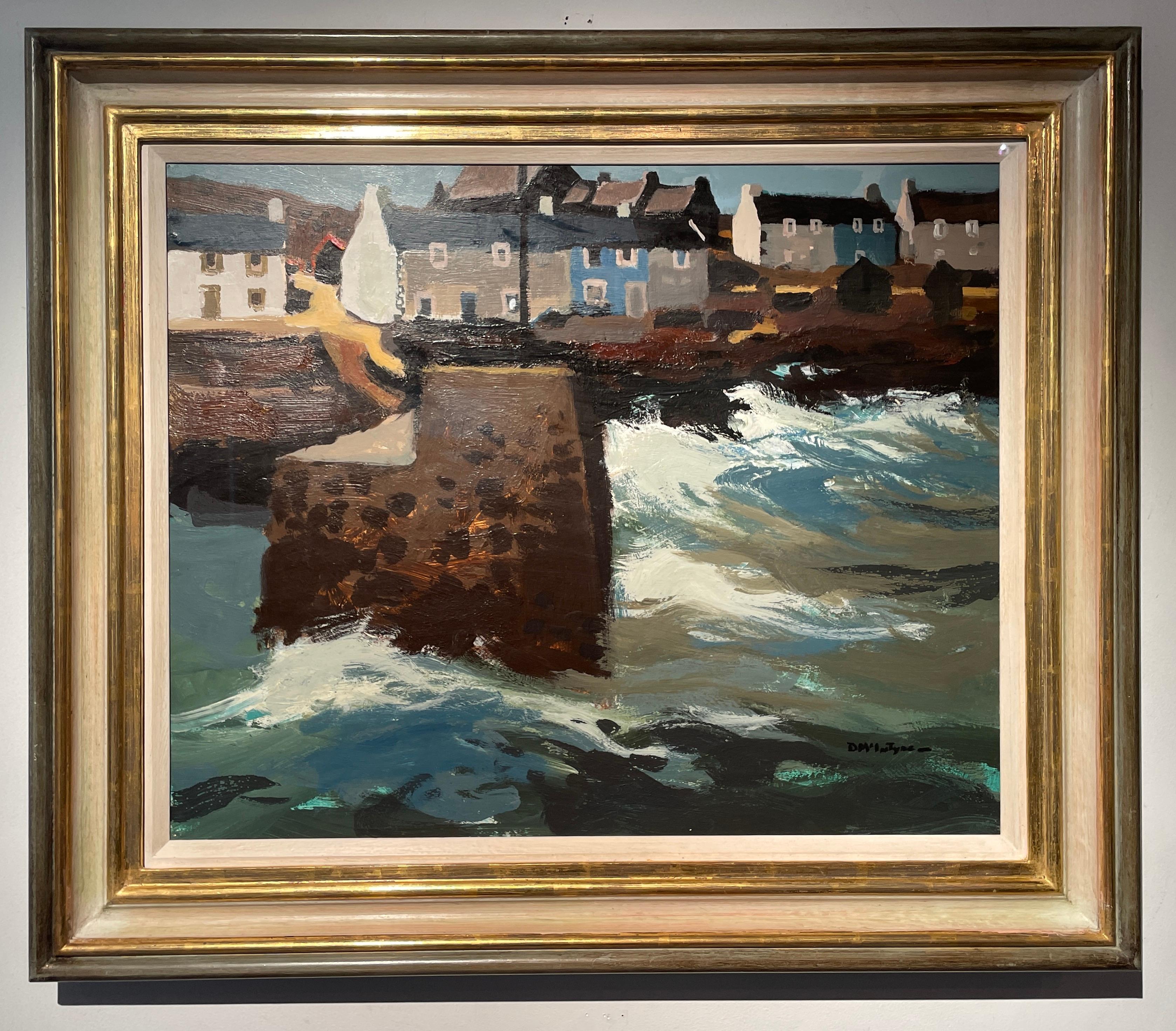 Donald McIntyre - 'Cottage by the Harbour' Welsh Coastal painting of ...