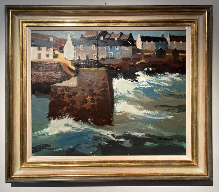 Donald McIntyre - 'Cottage by the Harbour' Welsh Coastal painting of ...
