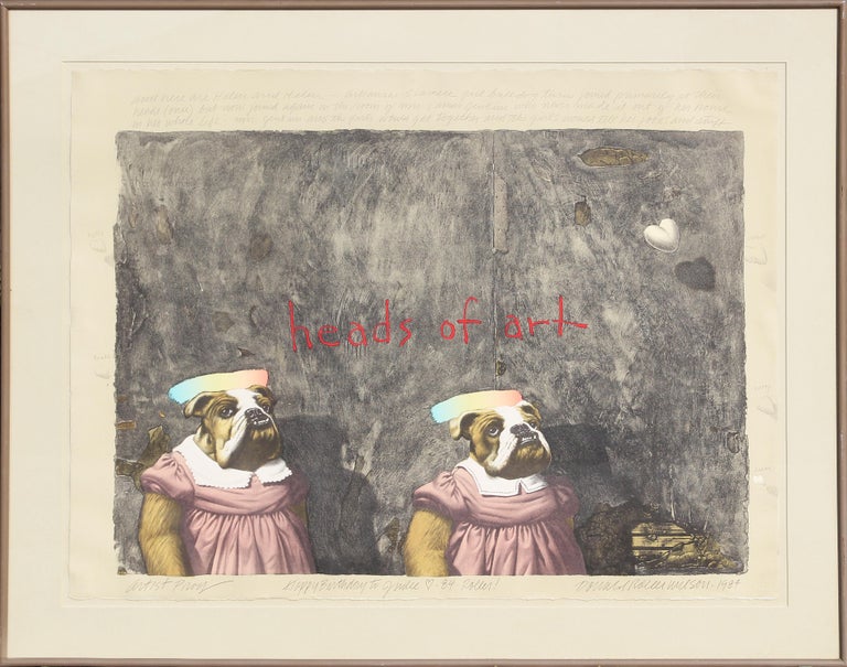 Donald Roller Wilson - "Heads of Art" Whimsical Abstract Contemporary ...
