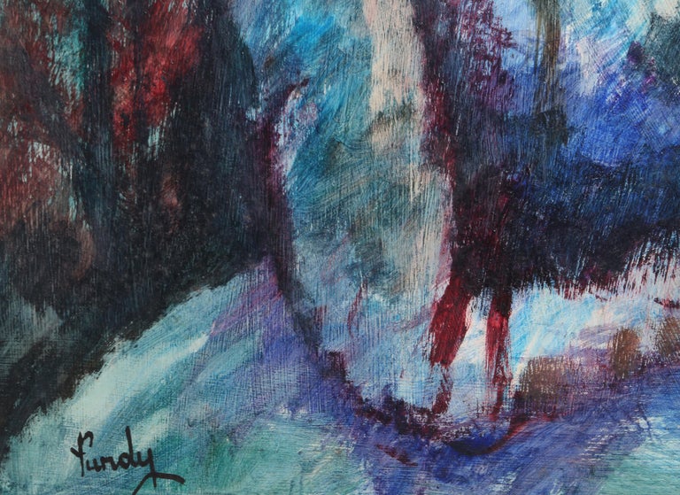 Donald Roy Purdy - Blue Dress, Framed Oil Painting by Donald Roy Purdy ...