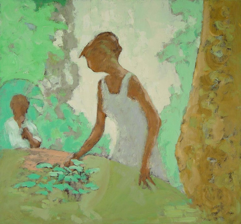 Donald S. Vogel - The Green Umbrella For Sale at 1stDibs