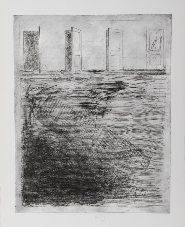 Donald Saff - Four Doors, Abstract Expressionist Etching by Donald Saff ...