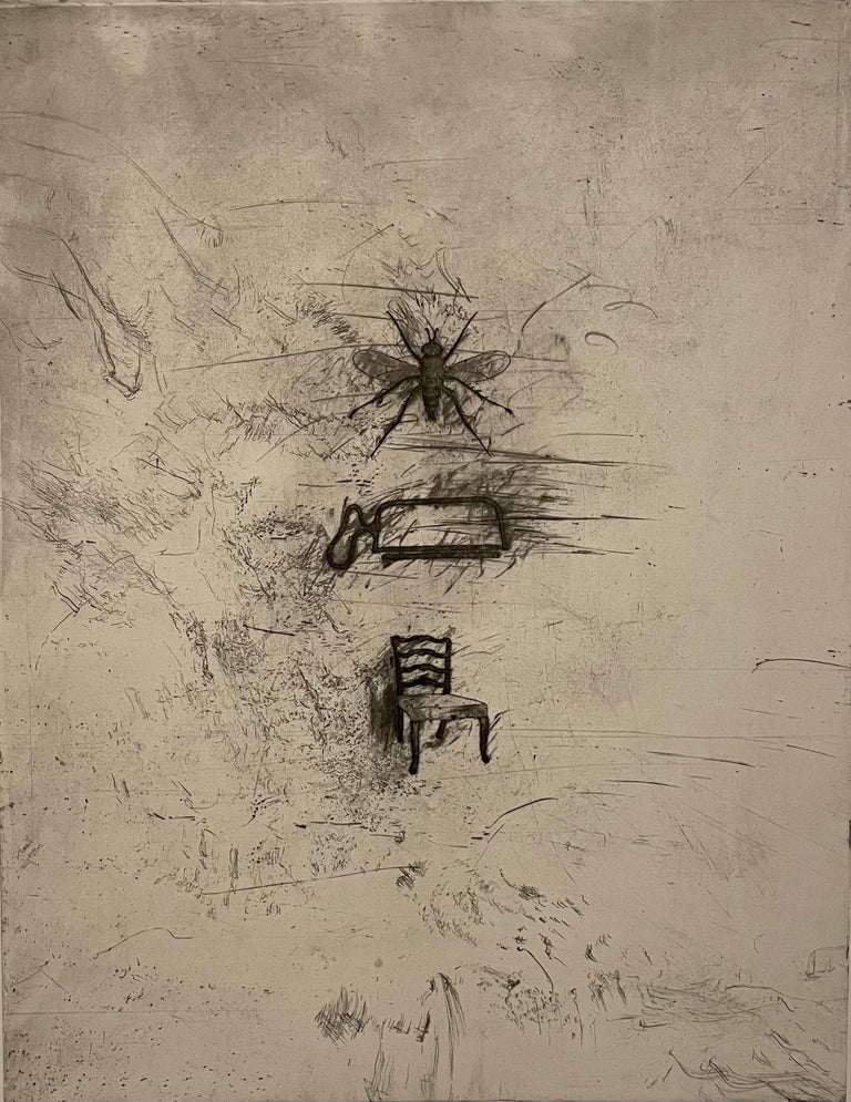 Donald Saff - Large Donald Saff Surrealist Pop Art Aquatint Etching Bee ...