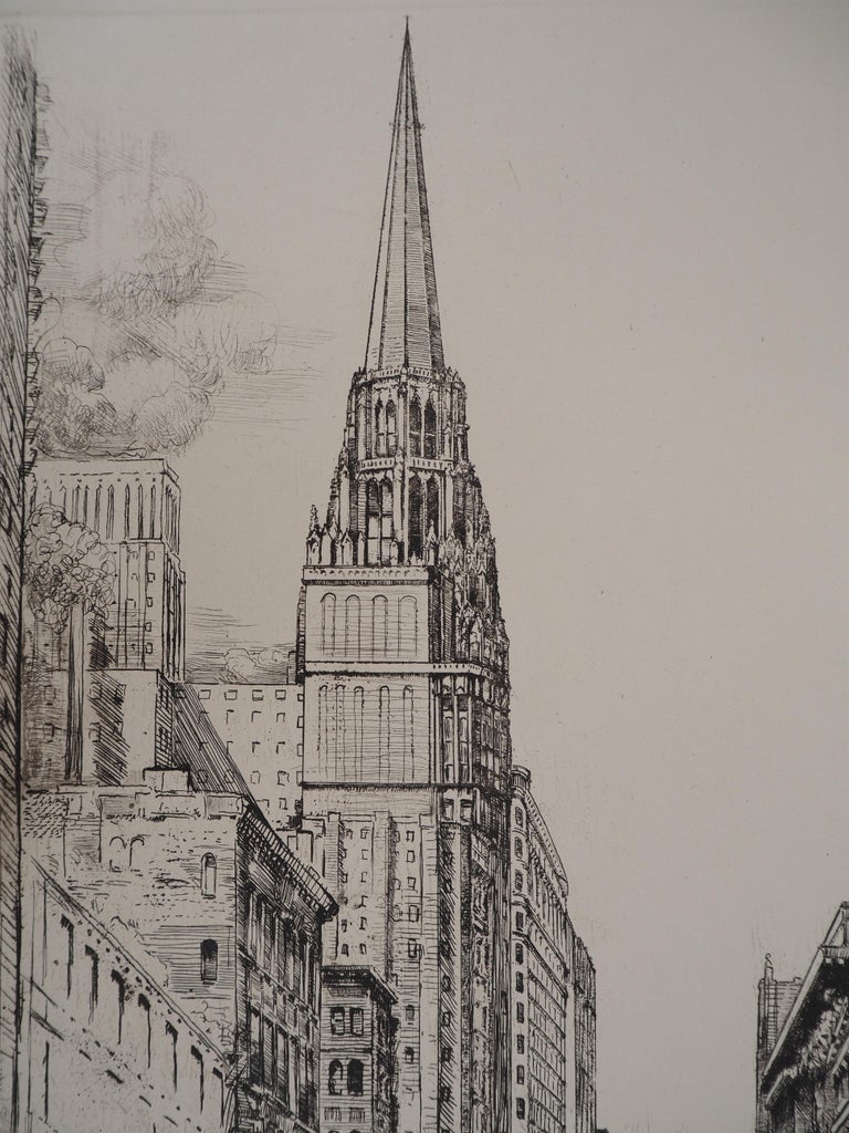 Donald Shaw MacLaughlan - Chicago, Animated Avenue - Original etching ...