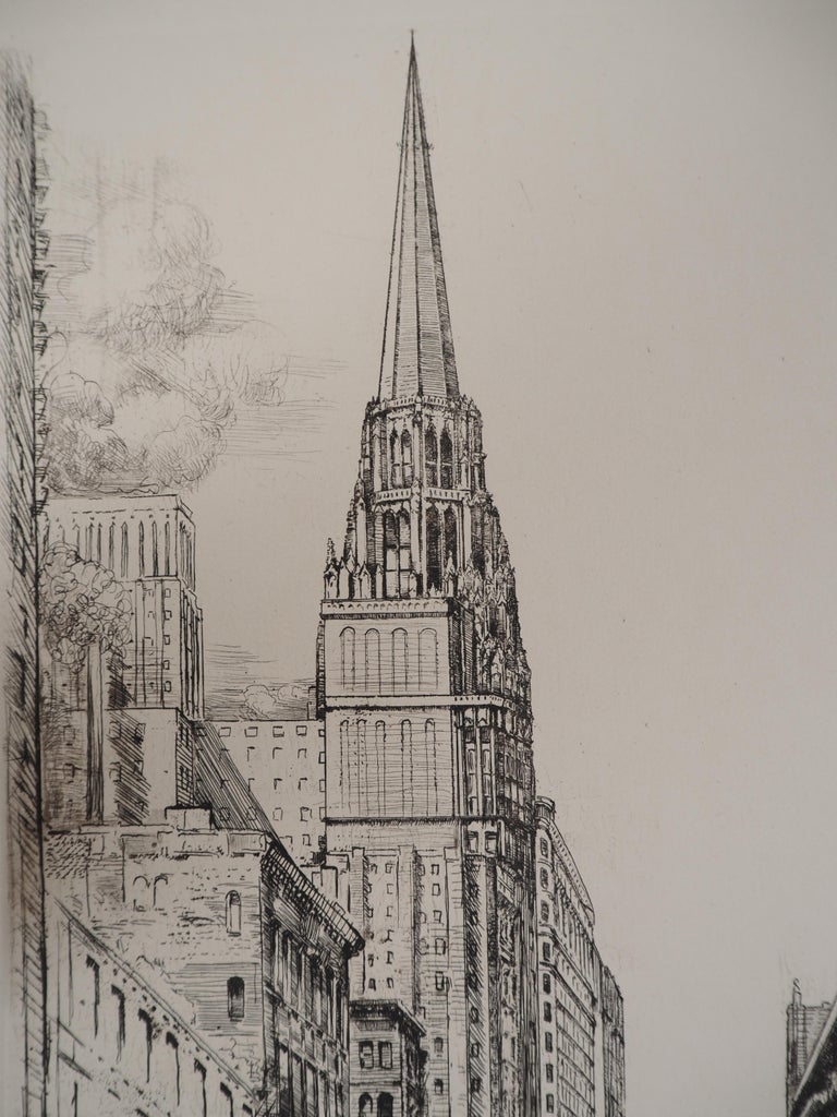 Donald Shaw MacLaughlan - Chicago, Animated Avenue - Original etching ...