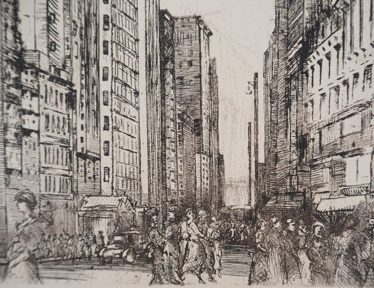 Donald Shaw MacLaughlan - Chicago, Animated Avenue - Original etching ...