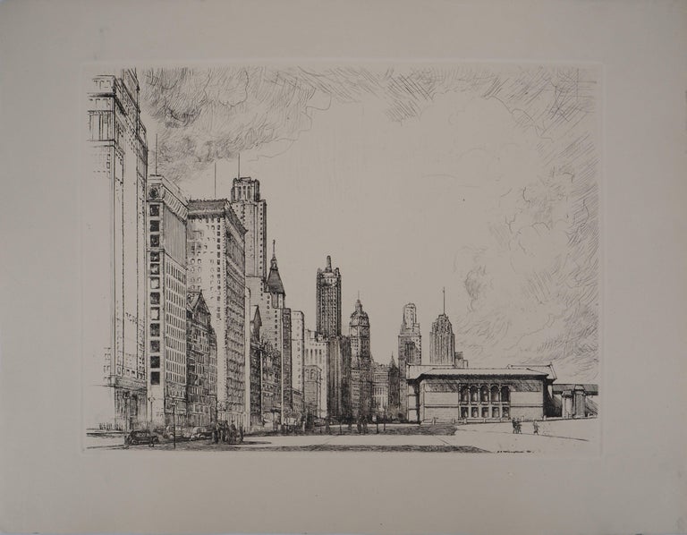 Donald Shaw MacLaughlan - Chicago, Michigan Avenue n°2 - Original ...