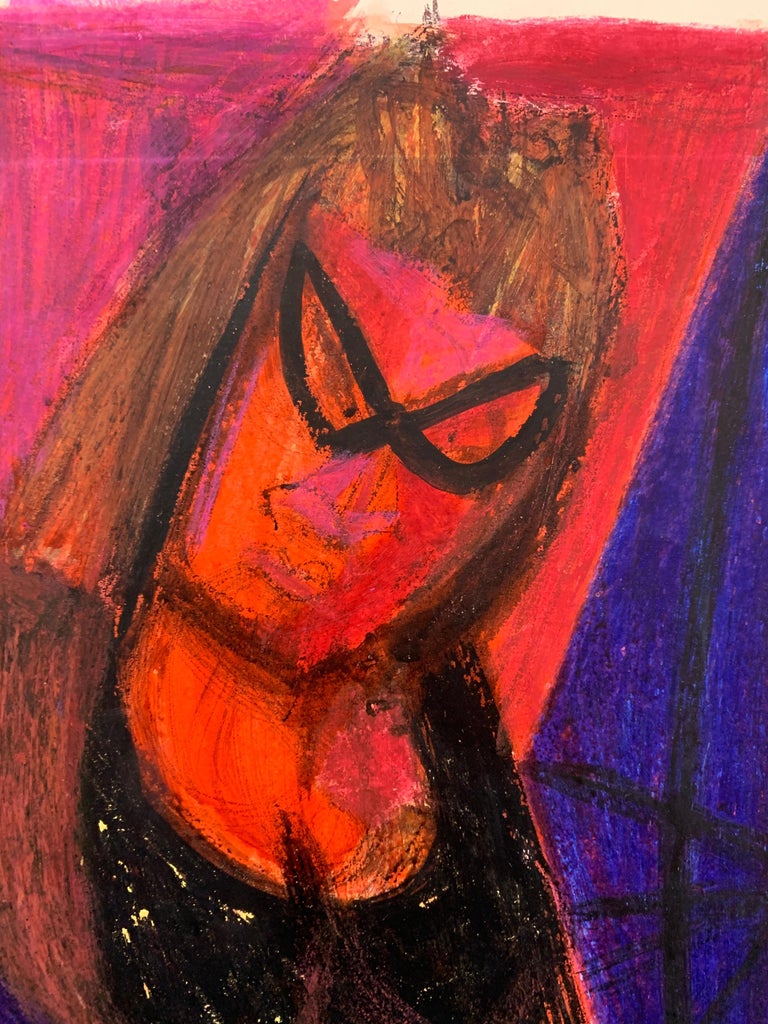 Donald Stacy - 1950s "Ms. Y" Mid Century Figurative Painting University ...