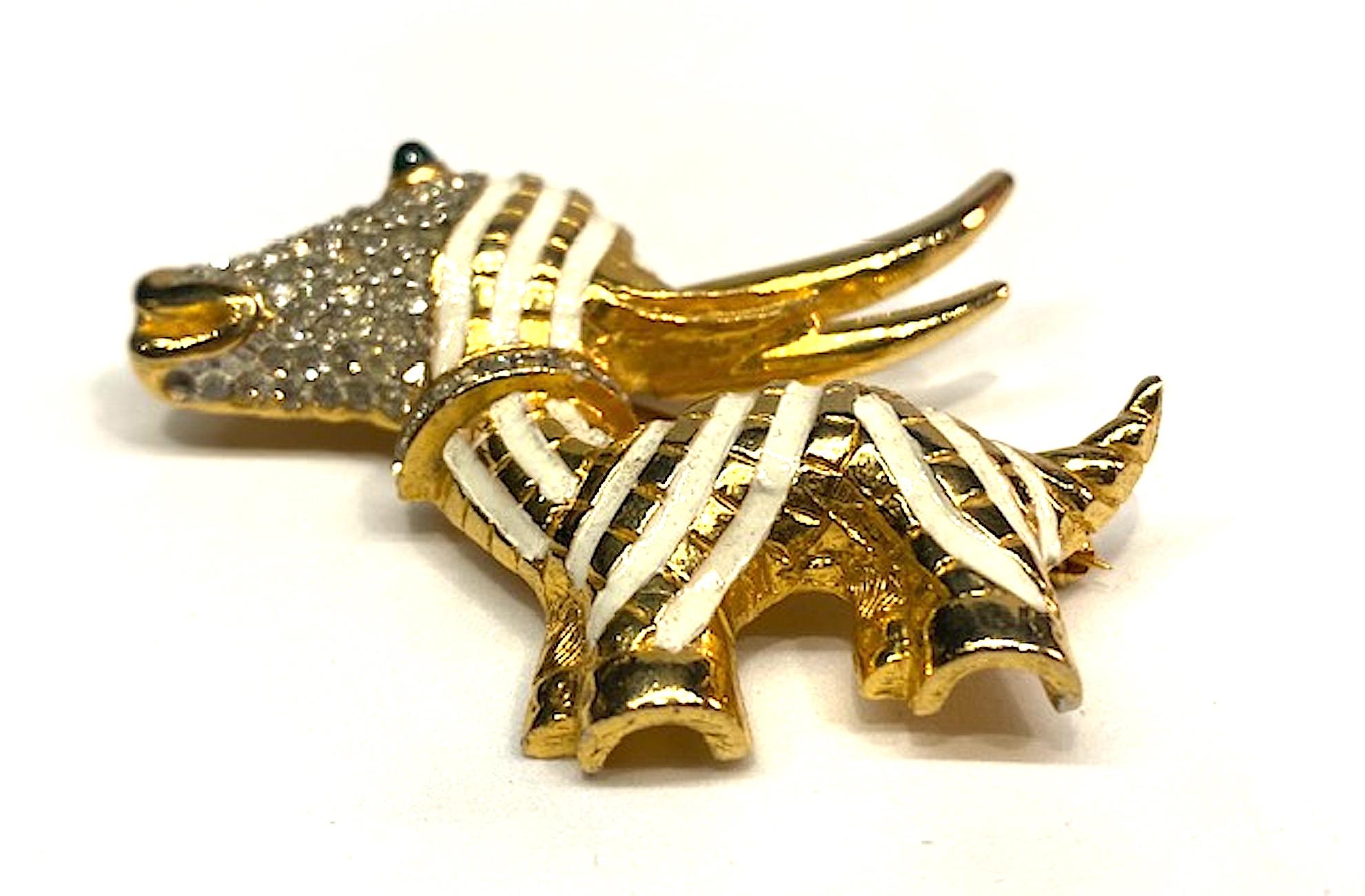 Donald Stannard 1970s Stripe Antelope Brooch at 1stDibs