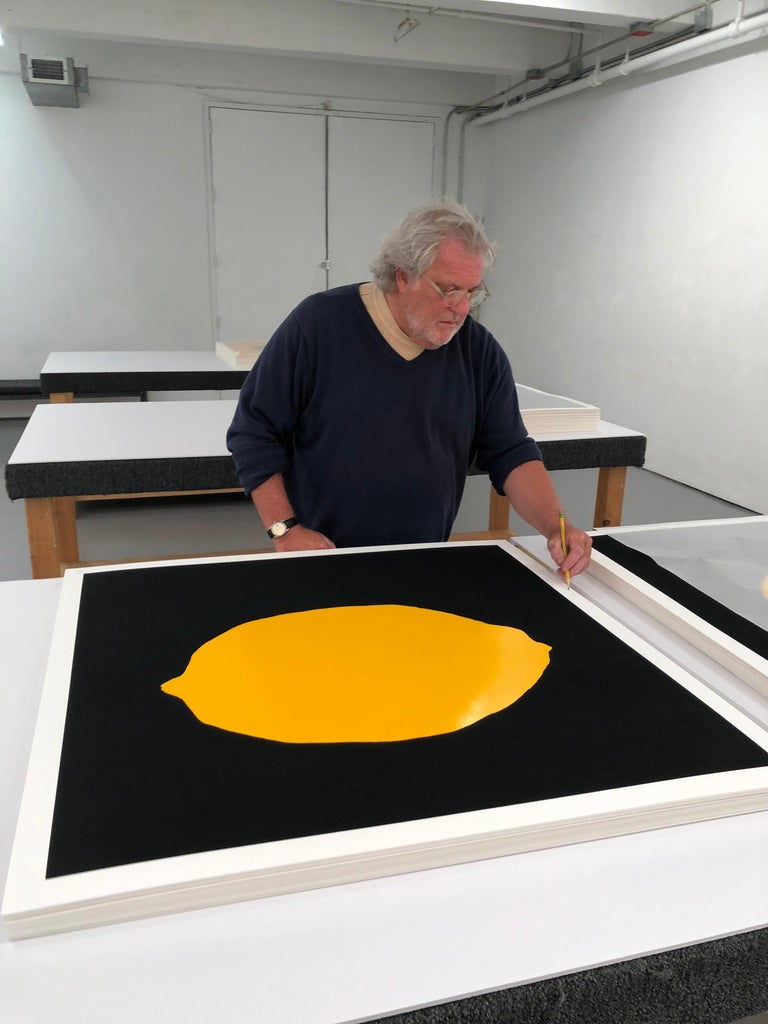 Donald Sultan - Black Lemon on White, 2018, Color silkscreen with ...