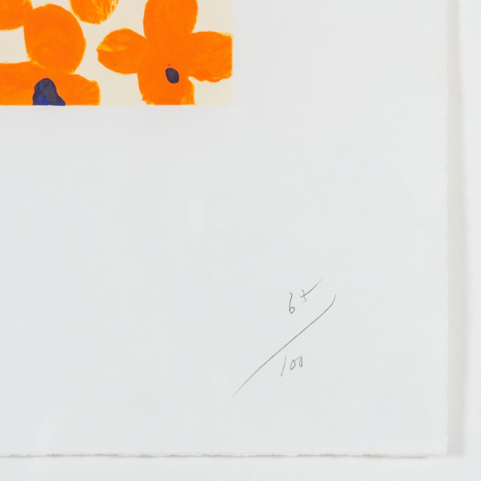 Donald Sultan - Donald Sultan "Orange Flowers" 1996 For Sale at 1stDibs