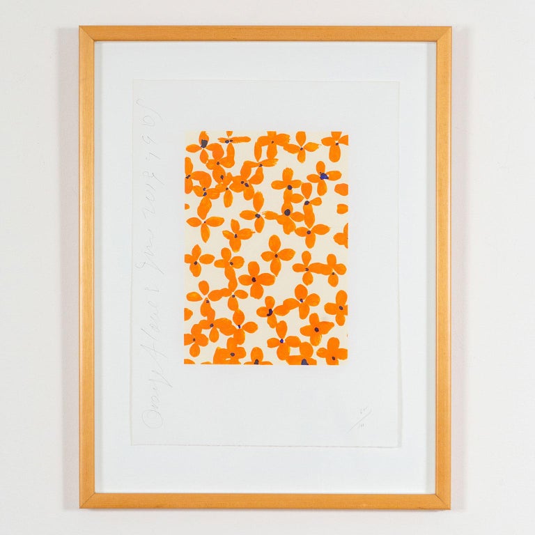 Donald Sultan - Donald Sultan "Orange Flowers" 1996 For Sale at 1stDibs