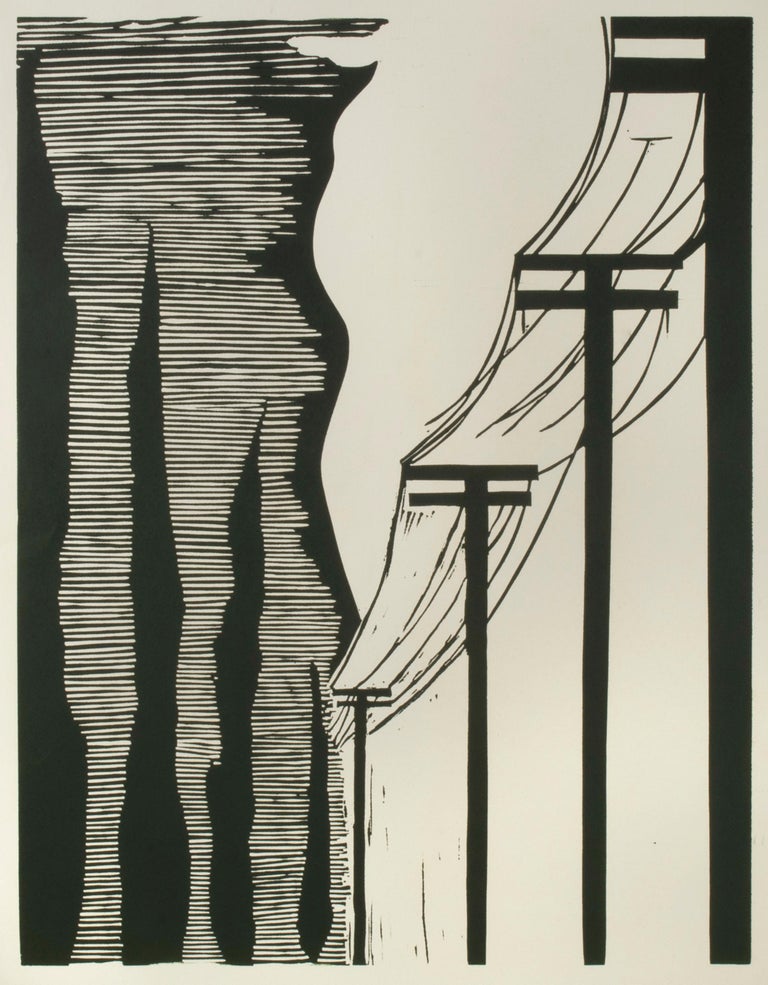 Donald Sultan - Poles and Cypresses For Sale at 1stDibs
