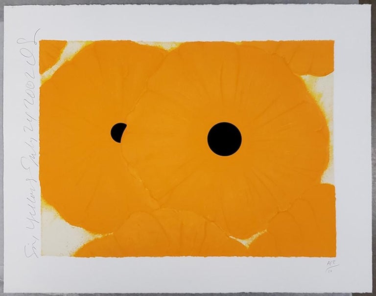 Donald Sultan - Six Yellow, Screenprint in Colors with Flocking on ...