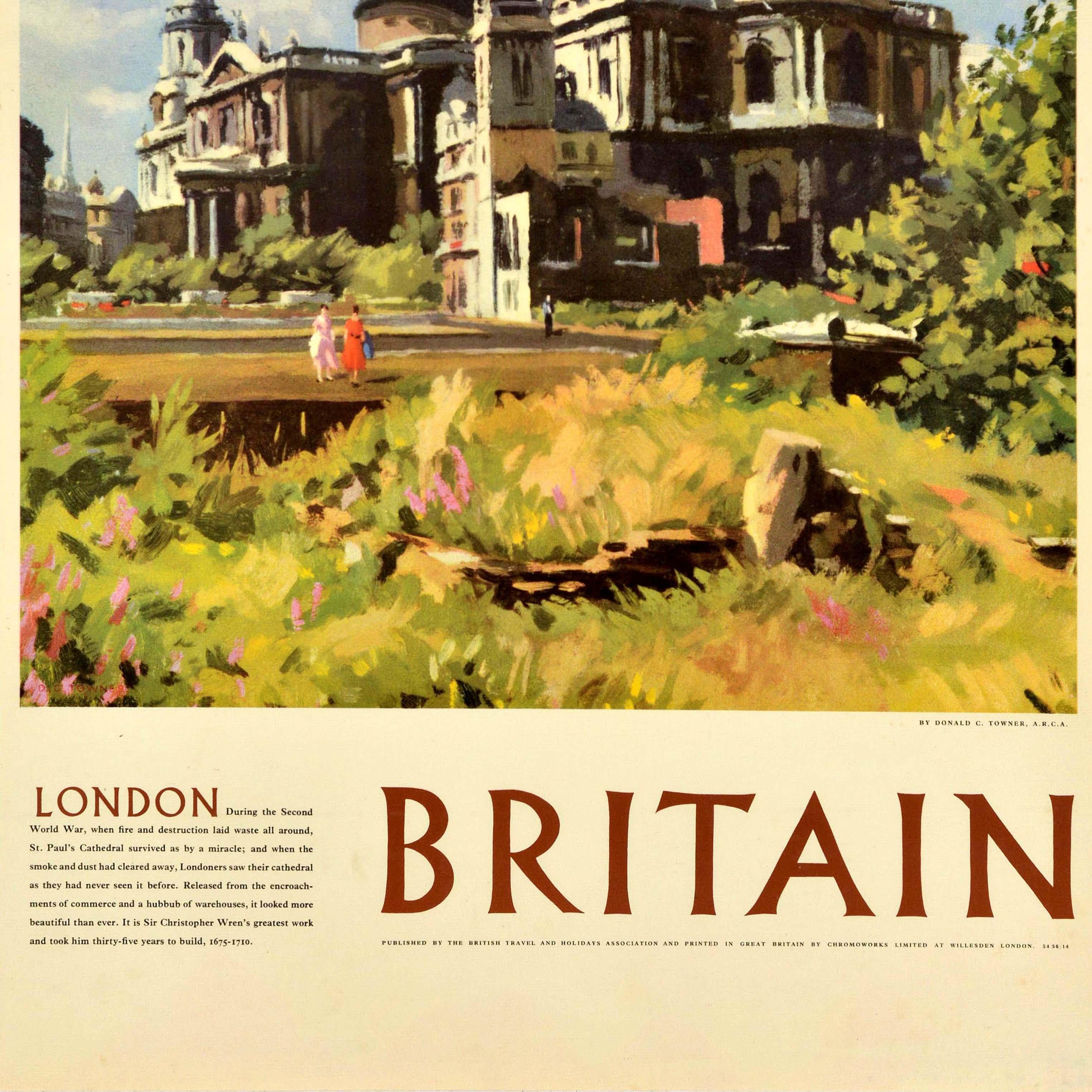 Donald Towner - Original Vintage Travel Advertising Poster Britain ...