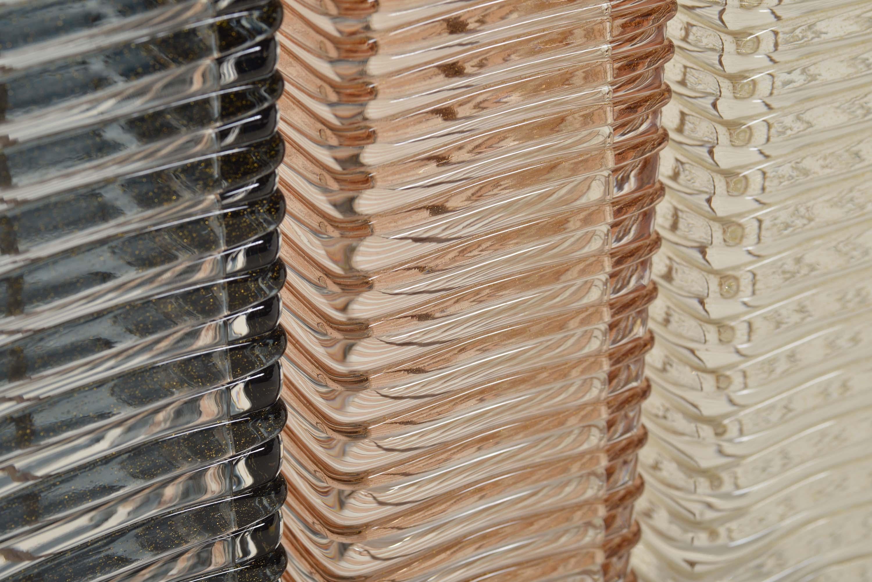 Donghia Alto Table Lamp and Shade, Murano Glass in Sepia with Handblown ...