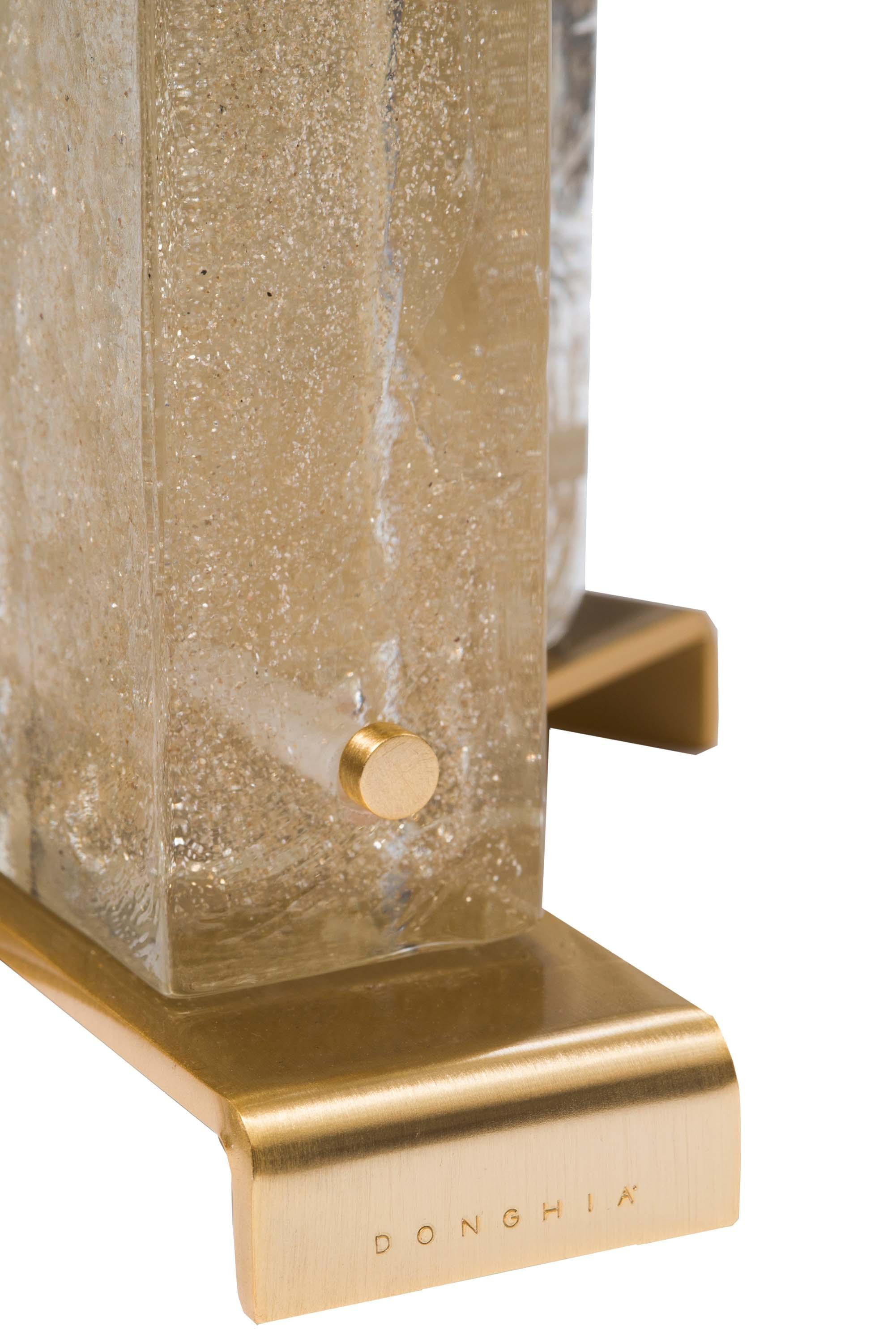 Donghia Muse Table Lamp and Shade, Gold Dust Glass with Satin Finish ...