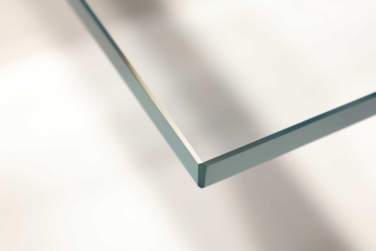 Donghia's Anchor Table in Polished Steel and Glass For Sale at 1stDibs