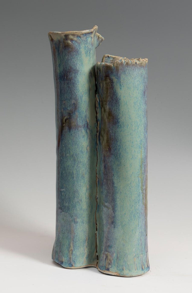 Donna Craven, 1983 Glazed Enameled Abstract Earthenware Pottery Vase ...