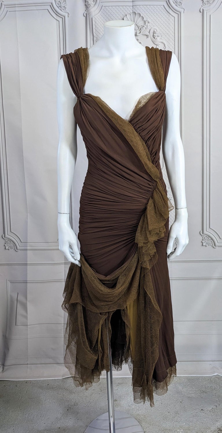 Donna Karan Collection Sexy Draped Jersey Dress For Sale at 1stDibs