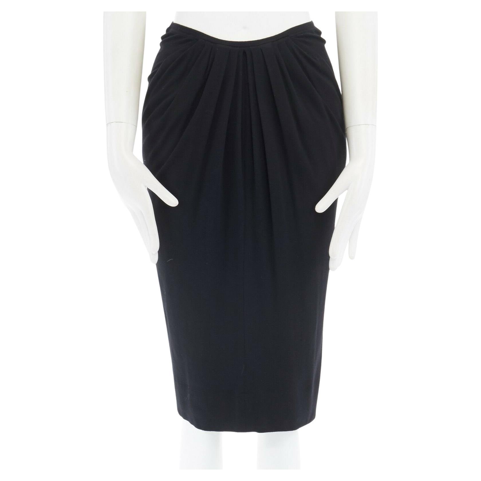 Donna Karan Glazed Cotton and Wool Tiered Skirt For Sale at 1stDibs