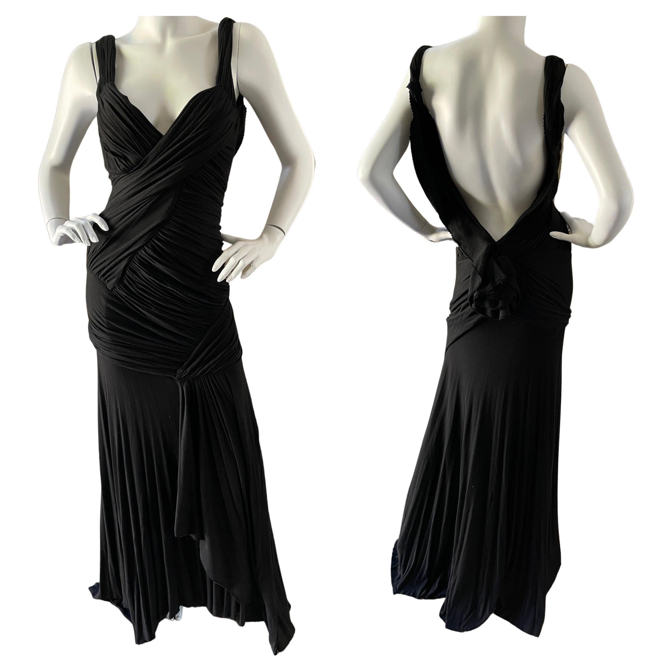 Rare Vintage Adam Beall Black + Red Strapless Silk ' Pouf ' Dress For ...