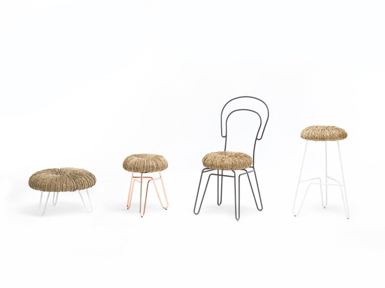 Donut Chair 'Set of Two' in Silver Finish by Alessandra Baldereschi and ...
