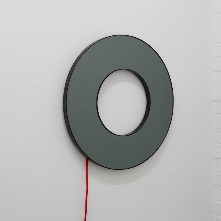 Donut Round Black Tinted Customisable Mirror with Back Illumination ...