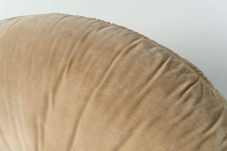 Donut Shaped Lounge Chair in Suede Italy, 1970s at 1stDibs