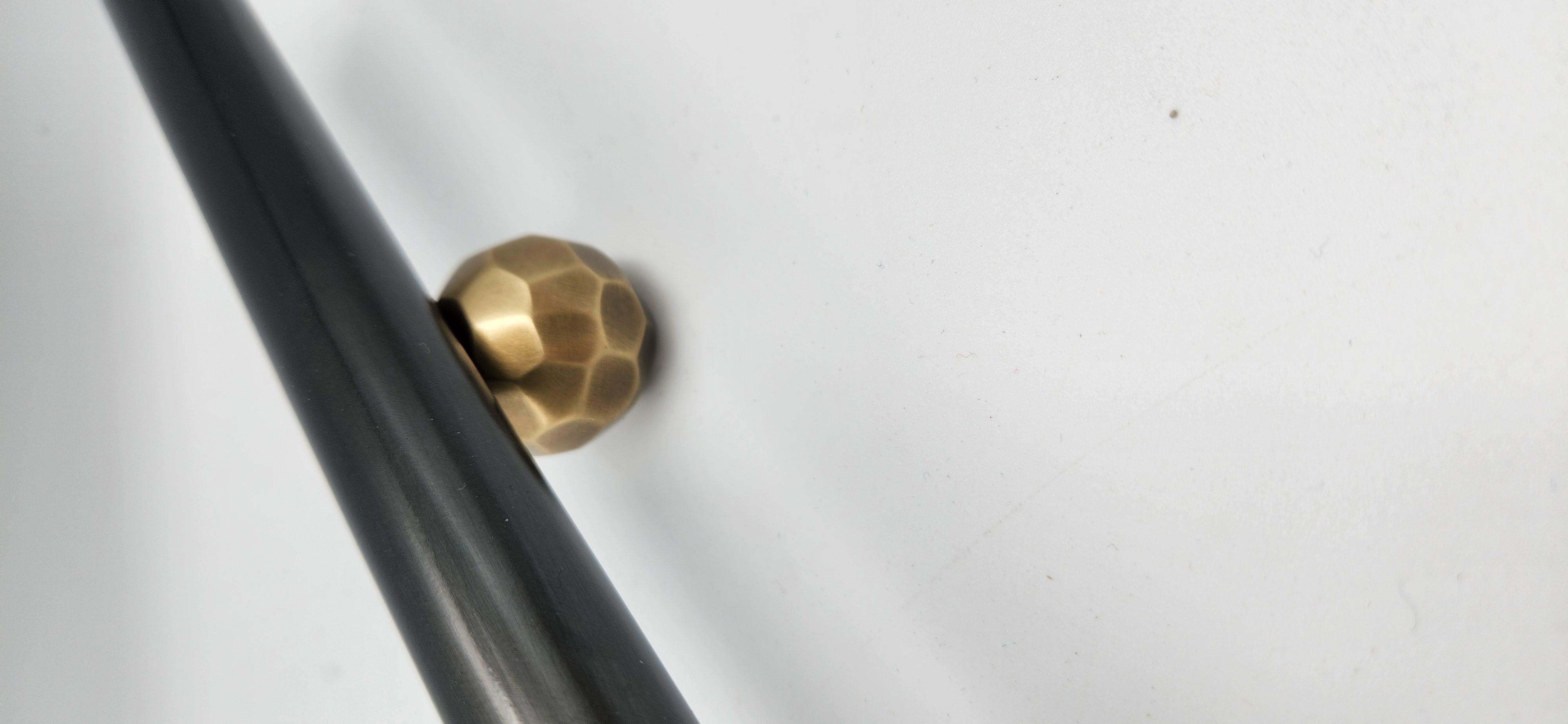 PT/NO/10 Door pull in patinated and hammered brass 70 cm For Sale at ...