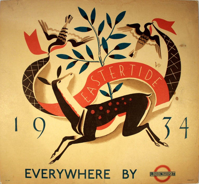 Dora Batty - Original Vintage London Underground Poster Eastertide ...