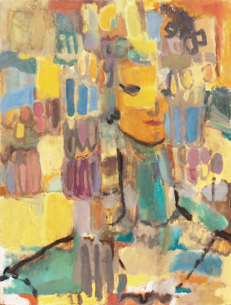 Dora Masters - 'Lady in Yellow and Blue', American Post Impressionist ...