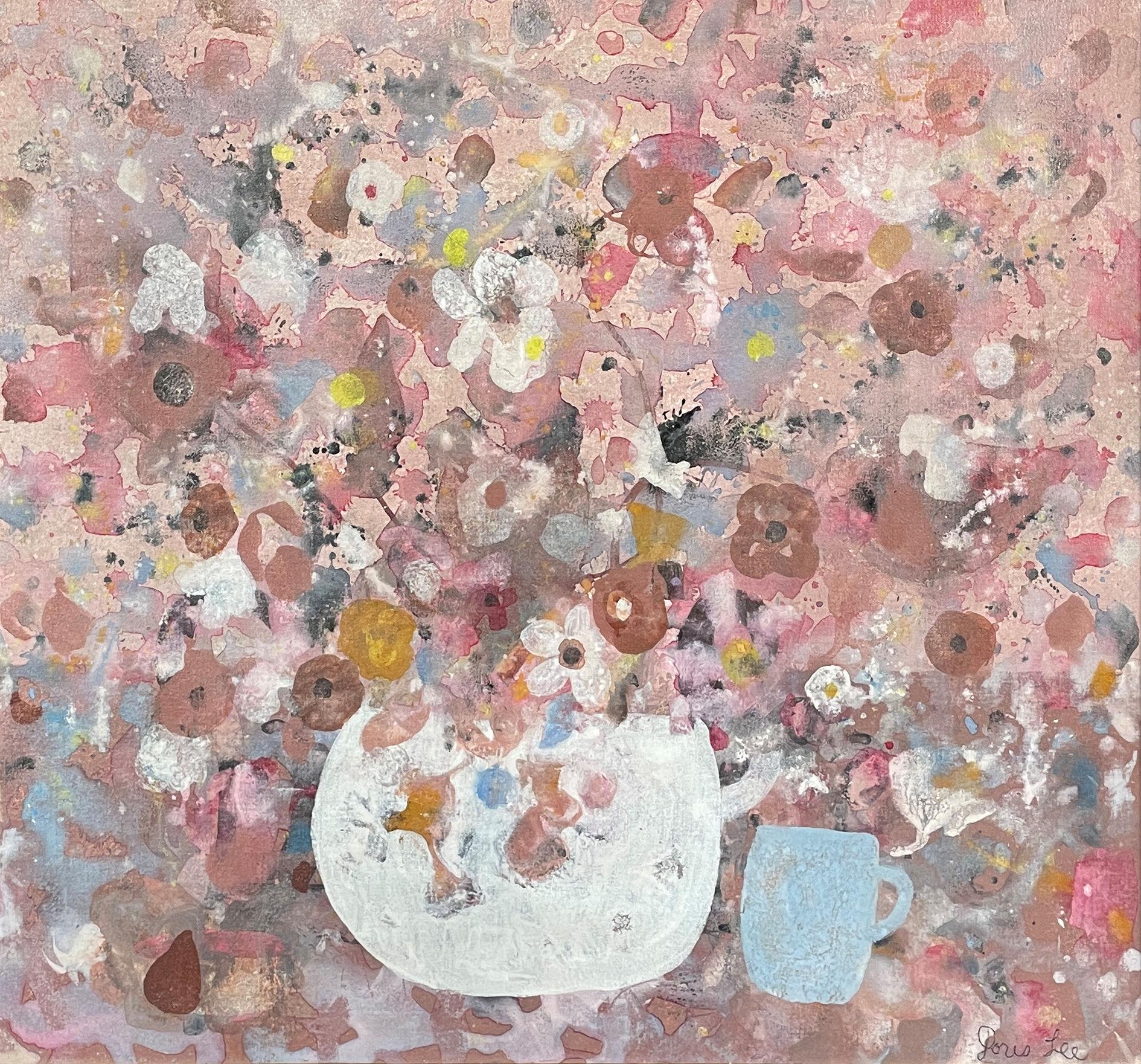 Doris Lee - "Floral and Teacup, " Doris Lee Still Life, Spring Pink ...