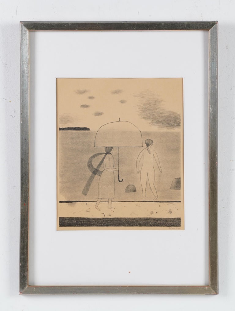 Doris Lee - Vintage American Modernist Surreal Beach Scene Original ...