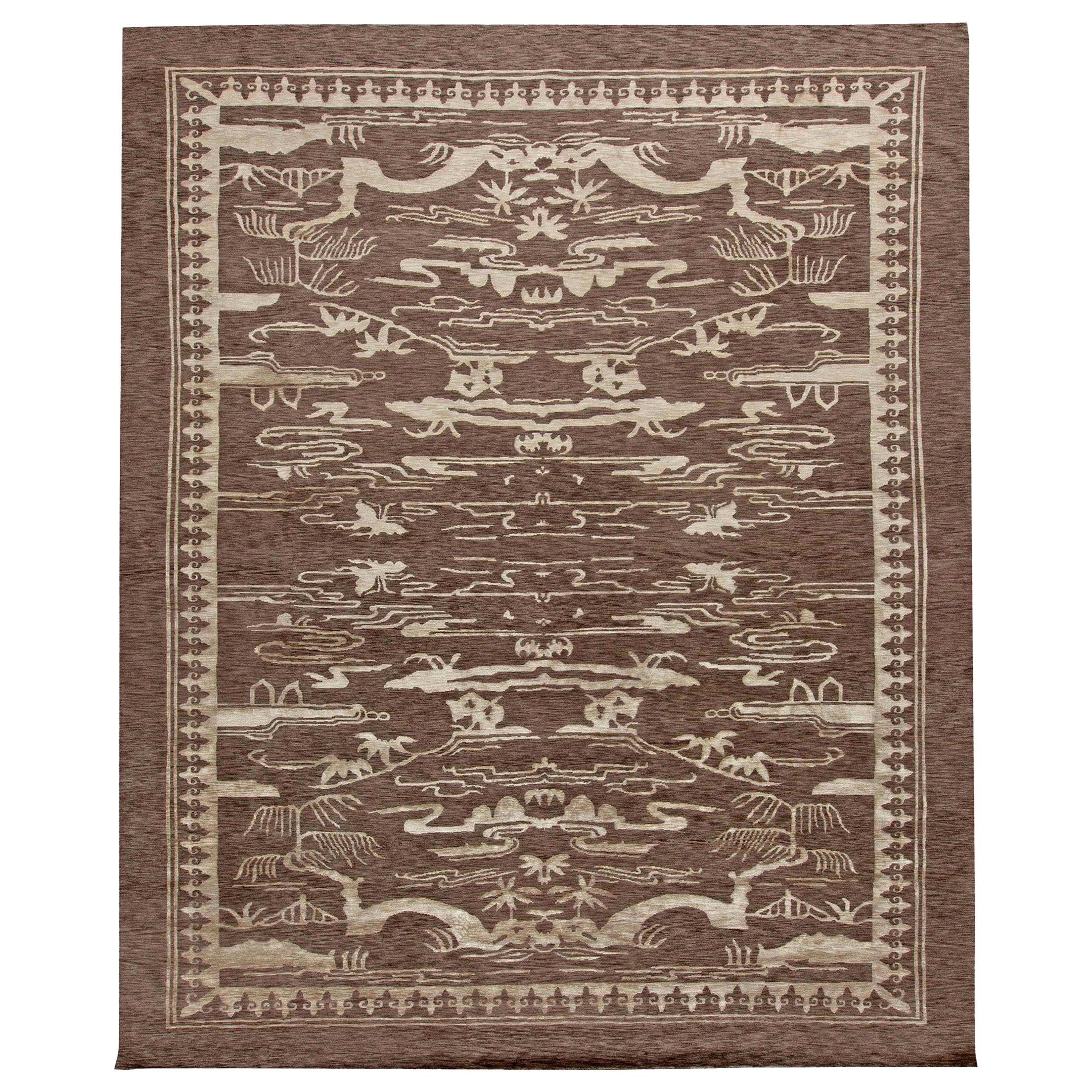 Taos Winter White Contemporary Flokati Rug For Sale at 1stDibs