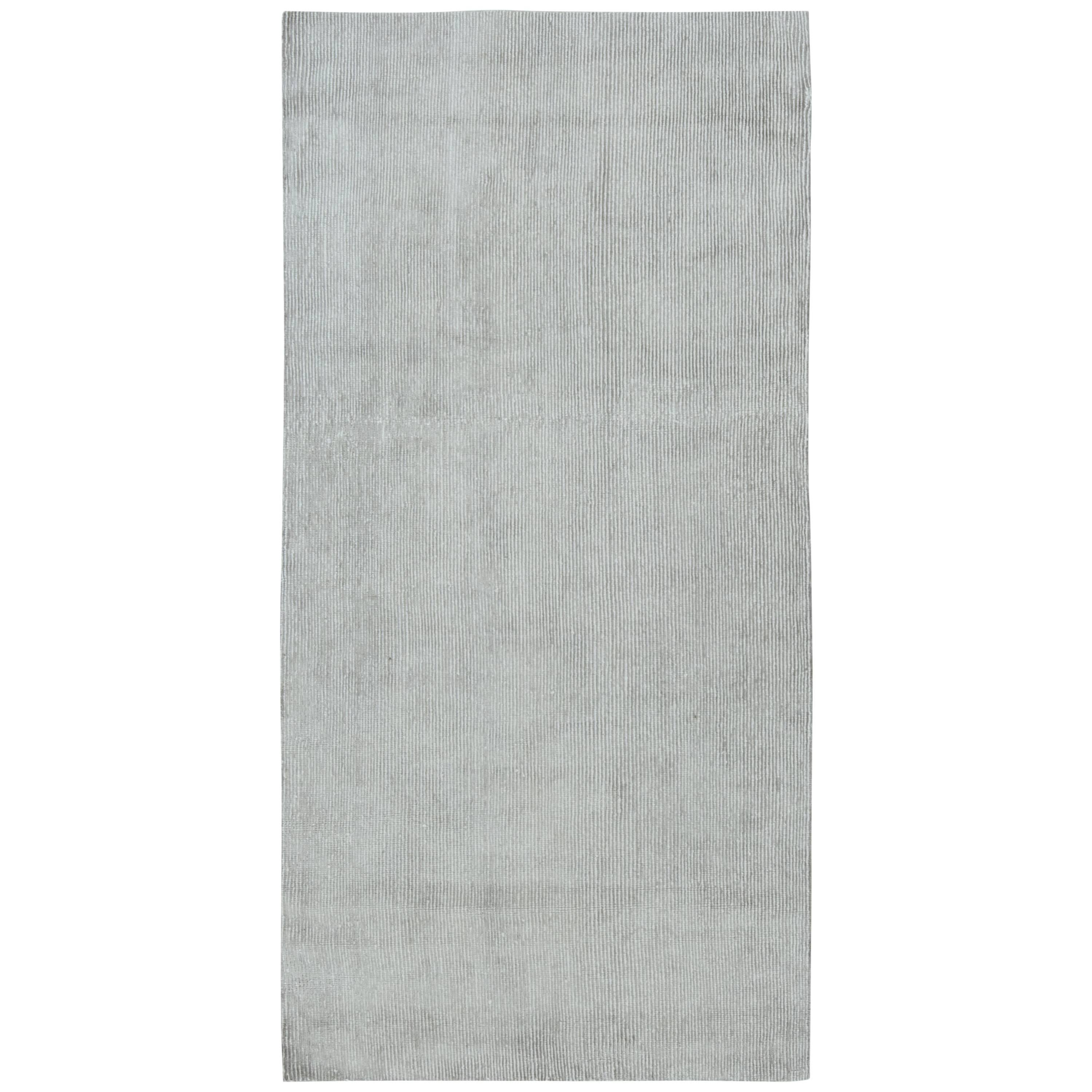 Contemporary Striped Double Sided Grey and Yellow Rug by Doris Leslie ...