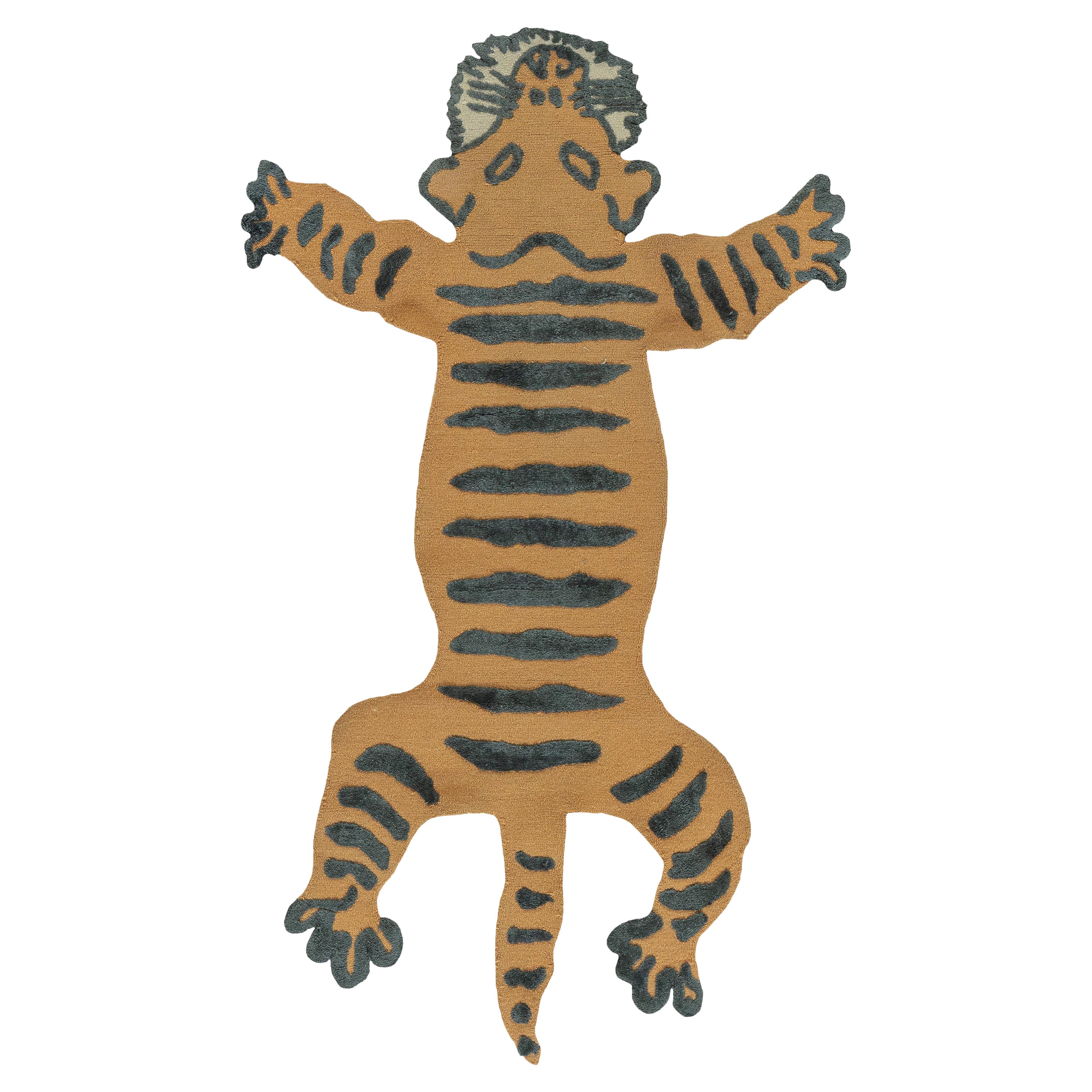 Modern Abstract Beige, Black Hand Knotted Wool Rug by Doris Leslie Blau ...