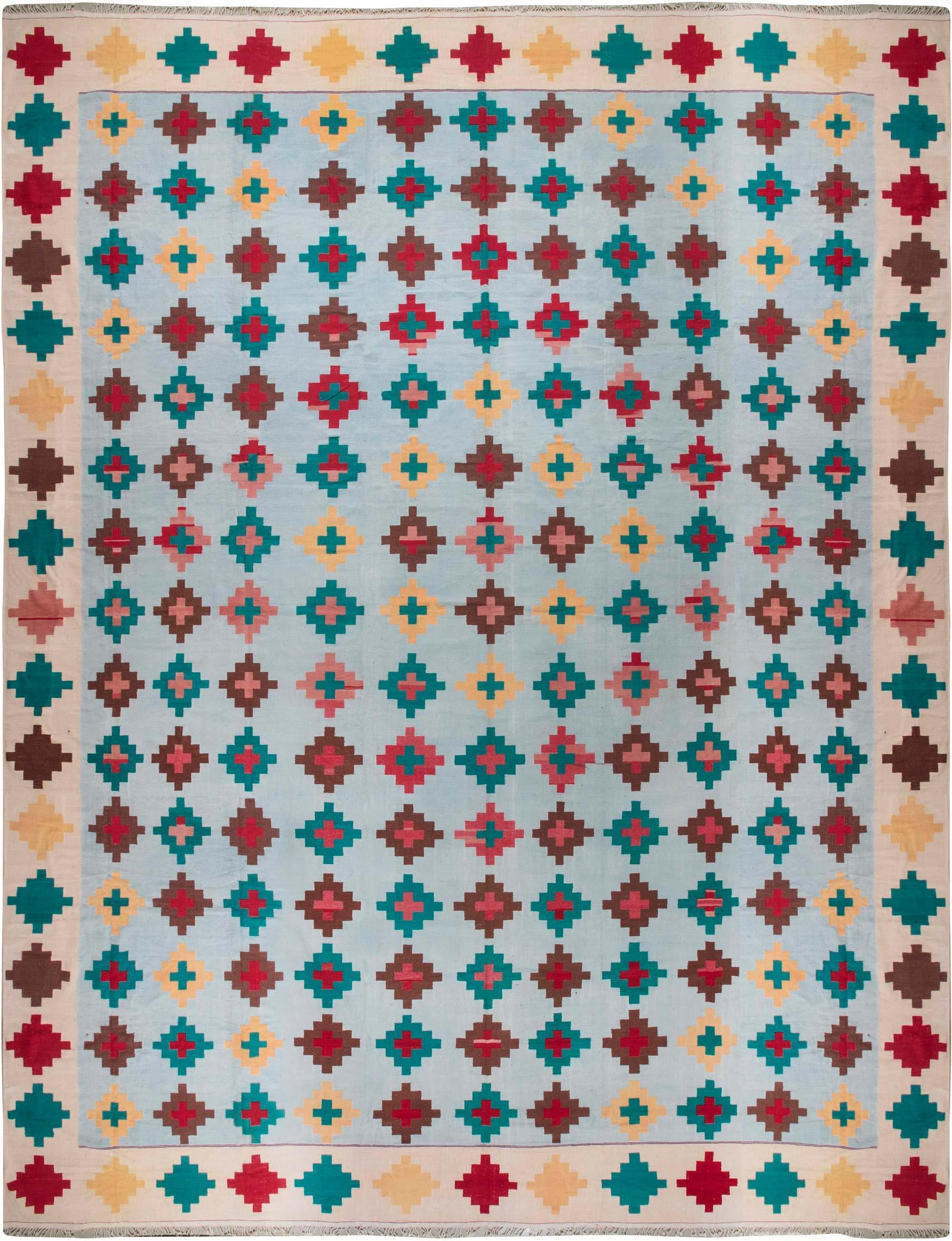 Doris Leslie Blau Midcentury Yellow Indian Dhurrie Flat-Woven Rug For ...