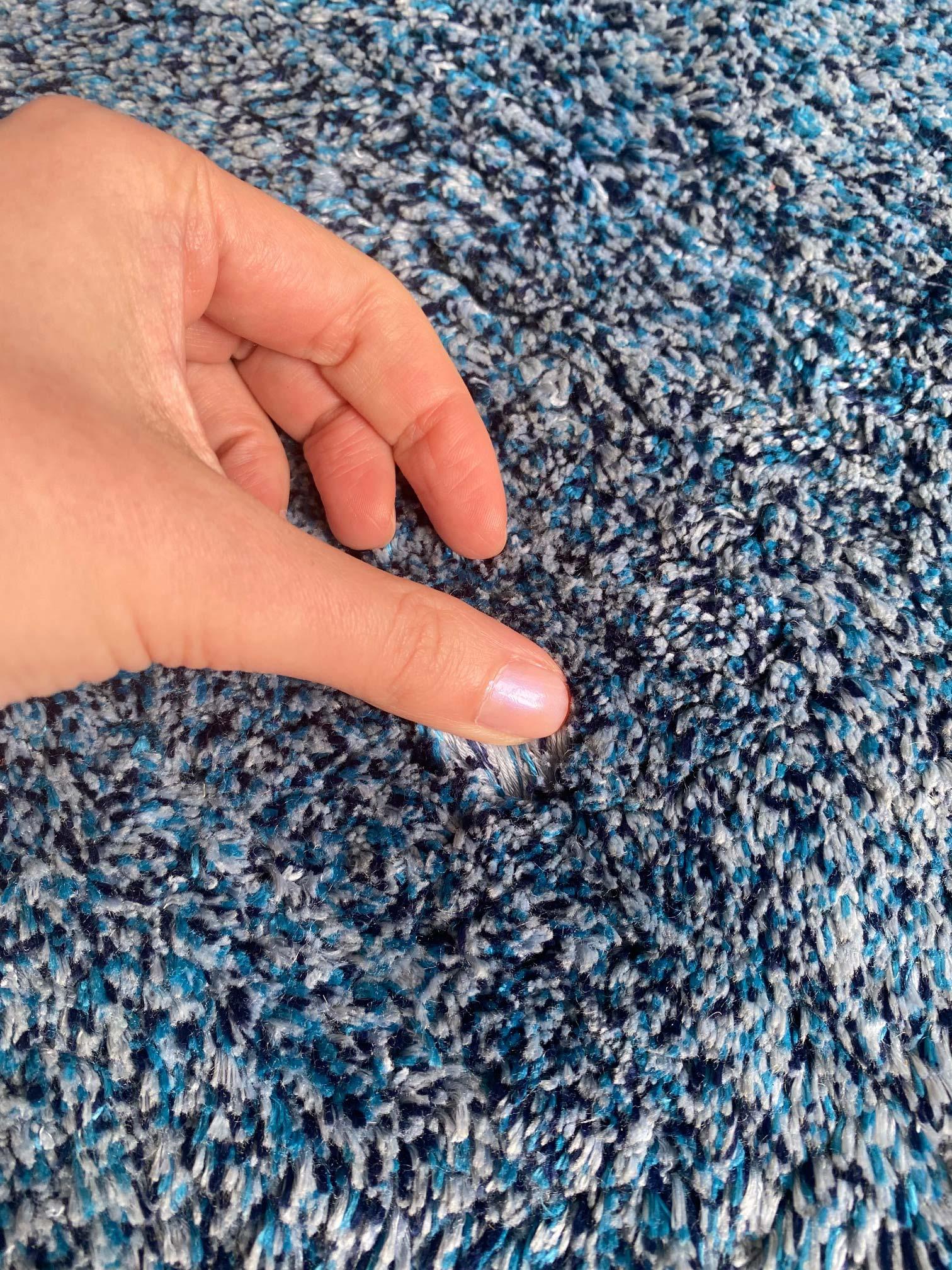 Doris Leslie Blau Midcentury French Modern Blue Handmade Wool Rug For ...