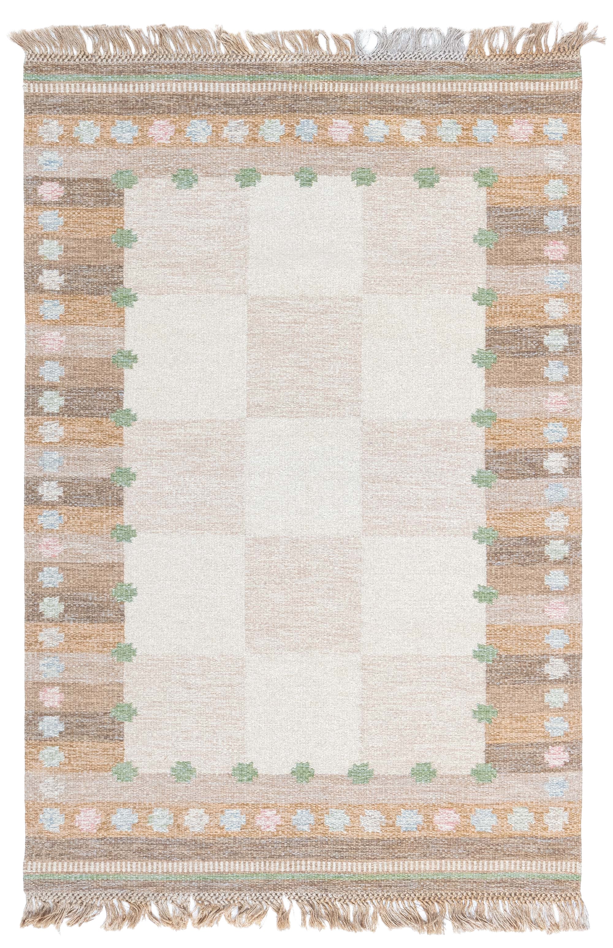 Doris Leslie Blau Vintage Swedish Flat Woven by Ingegerd Silow For Sale ...