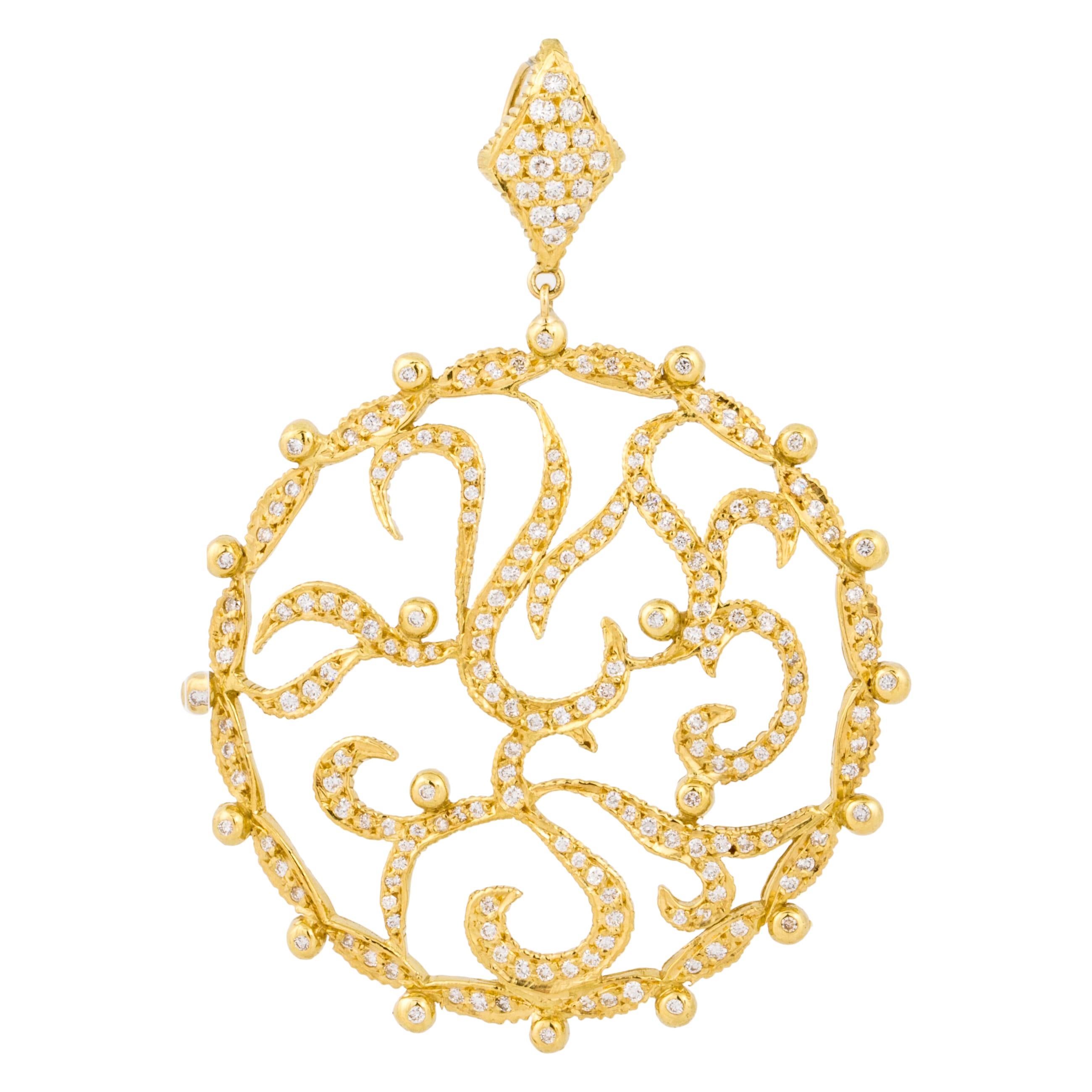 Doris Panos Diamond Pendant at 1stDibs